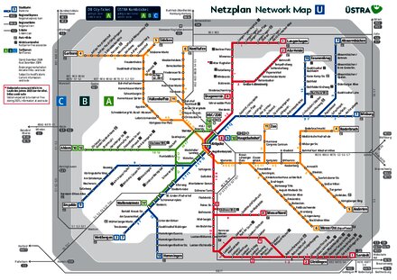 Kostenlose Straßenbahnkarte Hannover zum Download & Drucken